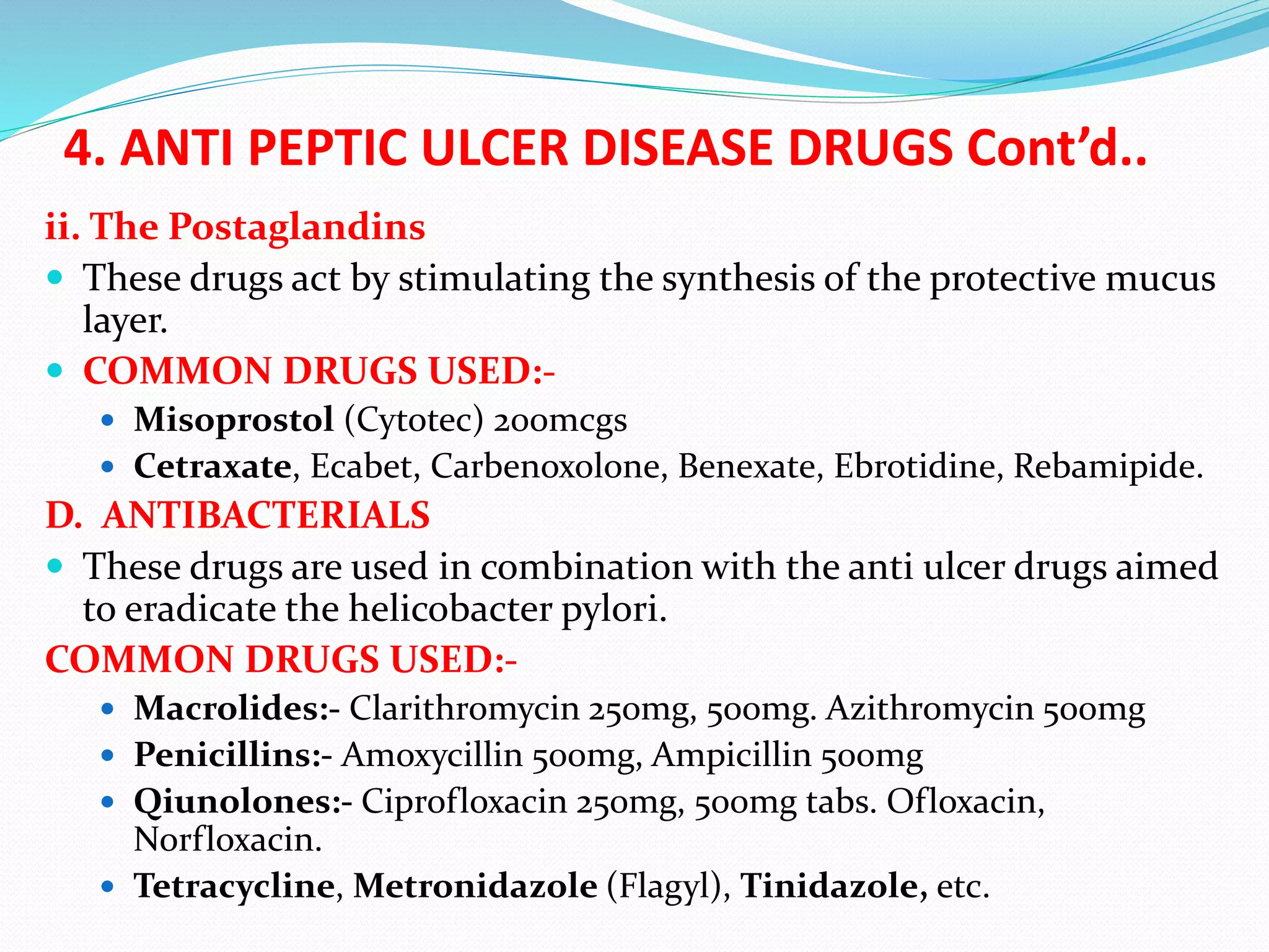 Drugs used in gastro intestinal disorders- Mr. panneh | PPTX