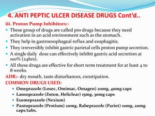 Drugs used in gastro intestinal disorders- Mr. panneh | PPTX