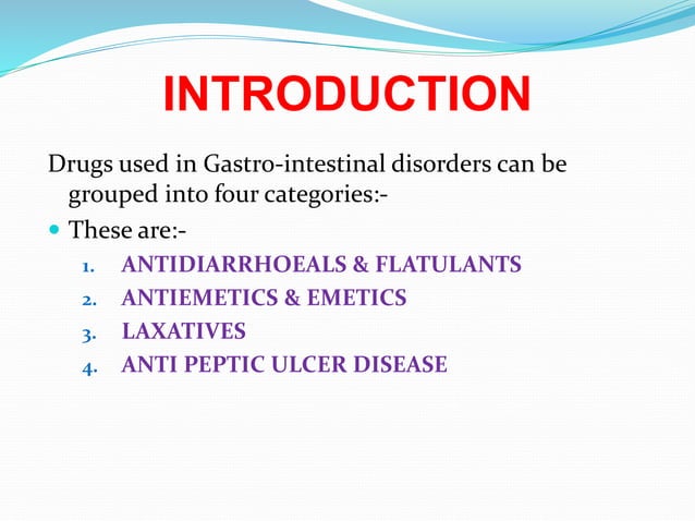 Drugs used in gastro intestinal disorders- Mr. panneh | PPTX ...