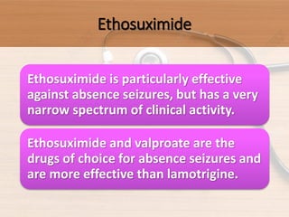 Drugs used in generalized seizures | PPT