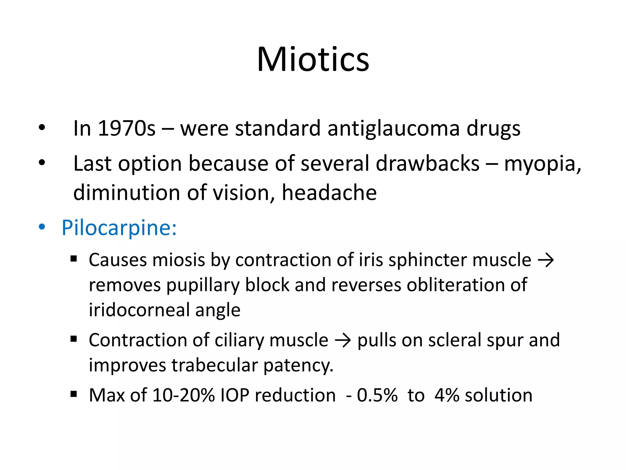 Drugs used in glaucoma | PPT