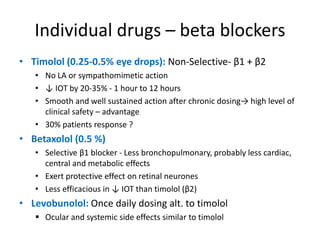 Drugs used in glaucoma | PPT