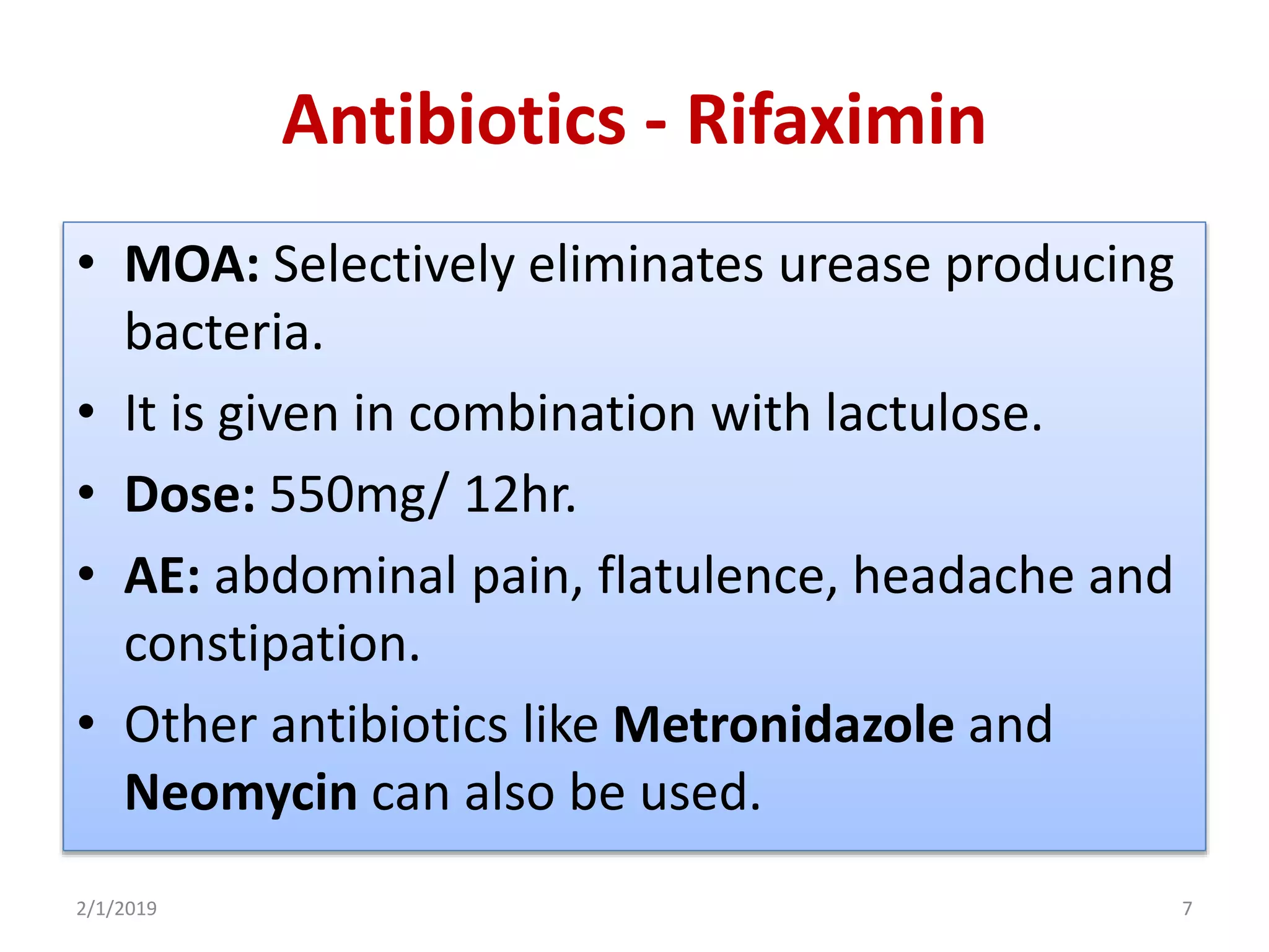 Drugs used in Hepatic encephalopathy | PPTX