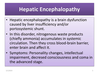 Drugs used in Hepatic encephalopathy | PPTX