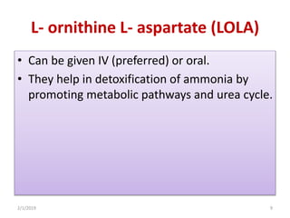 Drugs used in Hepatic encephalopathy | PPTX