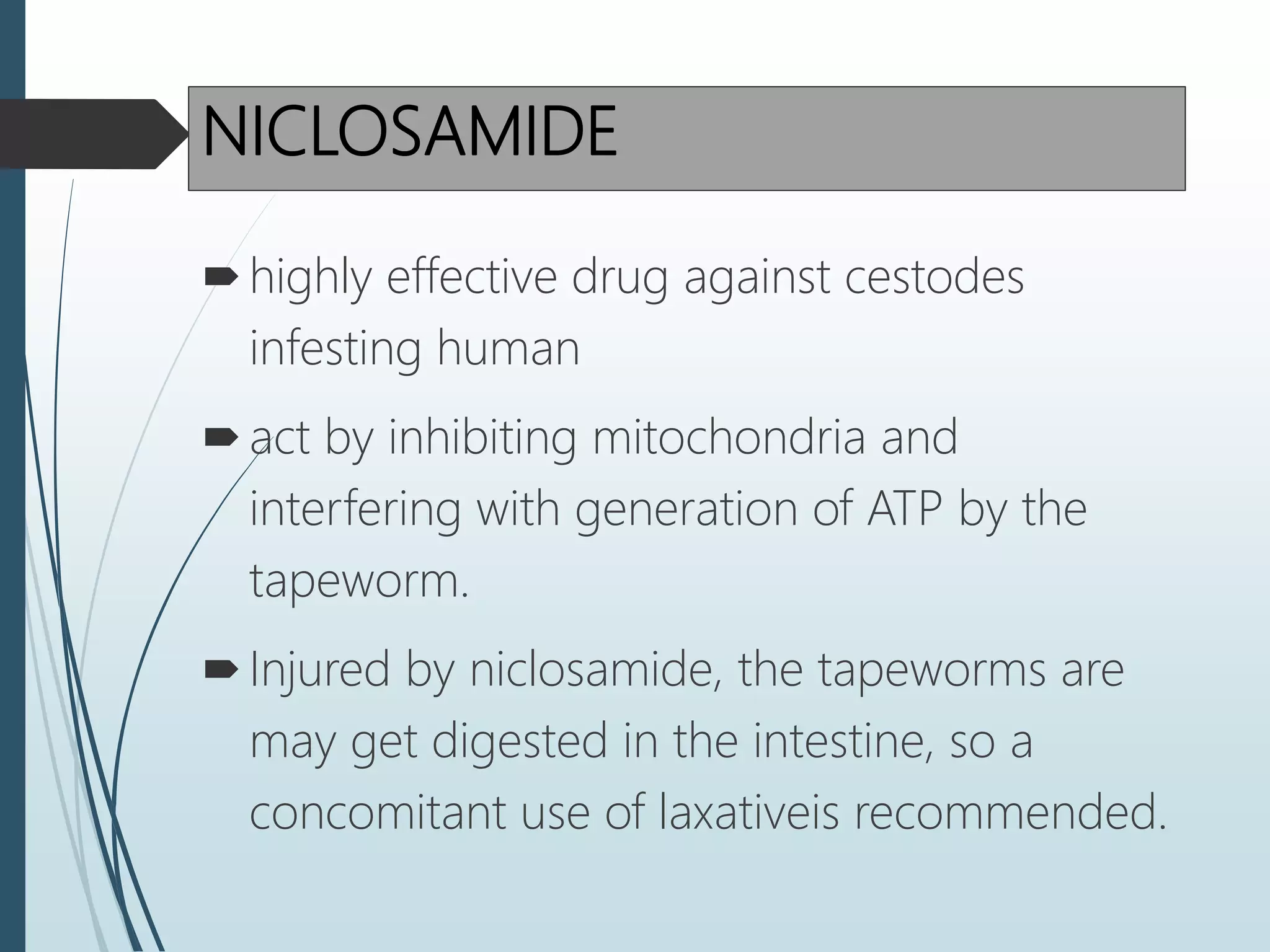 Drugs used in intestinal infestation | PPTX