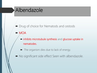 Drugs used in intestinal infestation | PPT