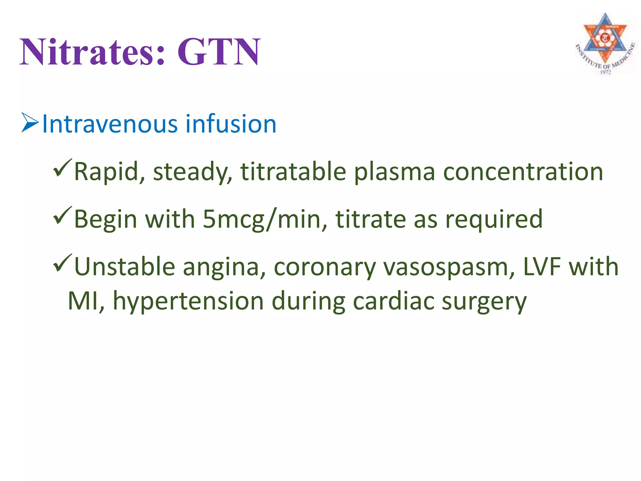 Drugs in Ischemic Heart Disease | PPTX