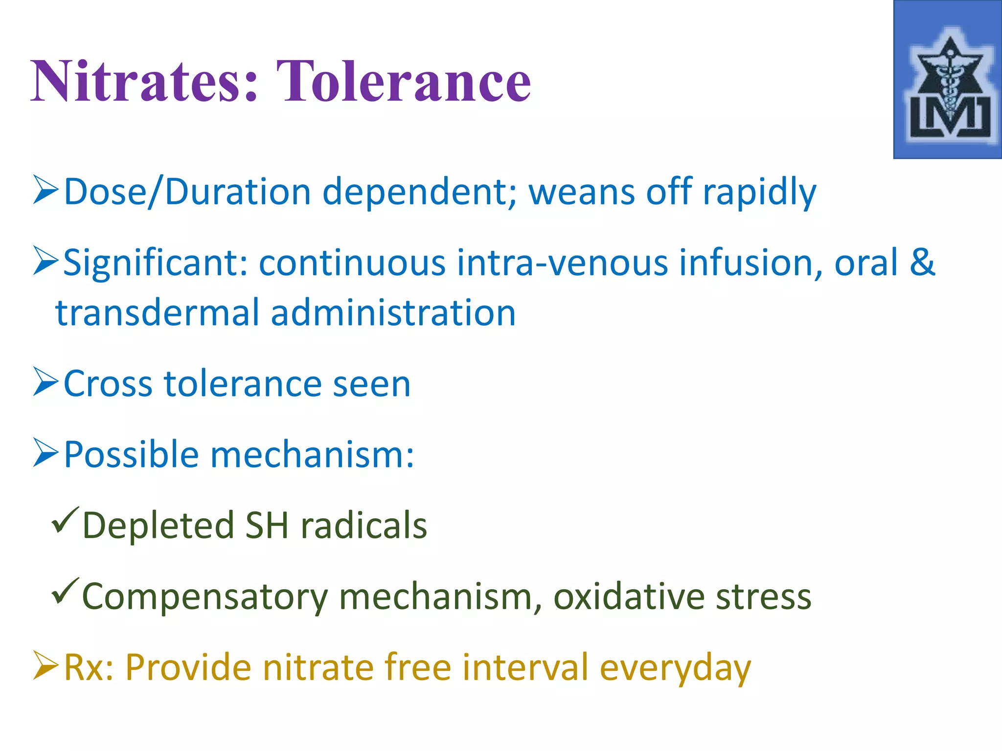 Drugs used in ischaemic heart disease 1 | PPTX