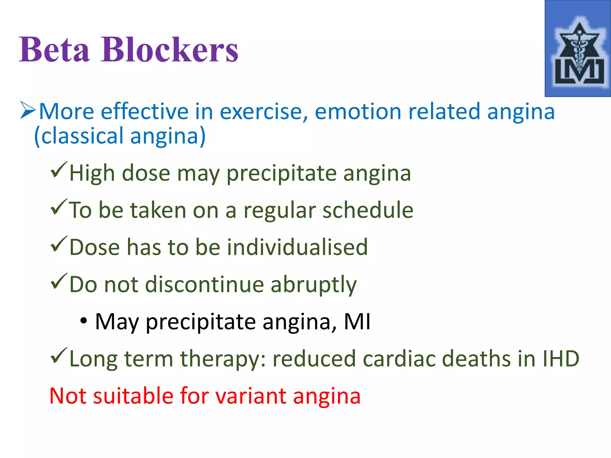 Drugs used in ischaemic heart disease 1 | PPTX