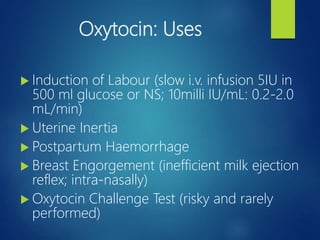 Drugs used in maternal health 2017 | PPTX