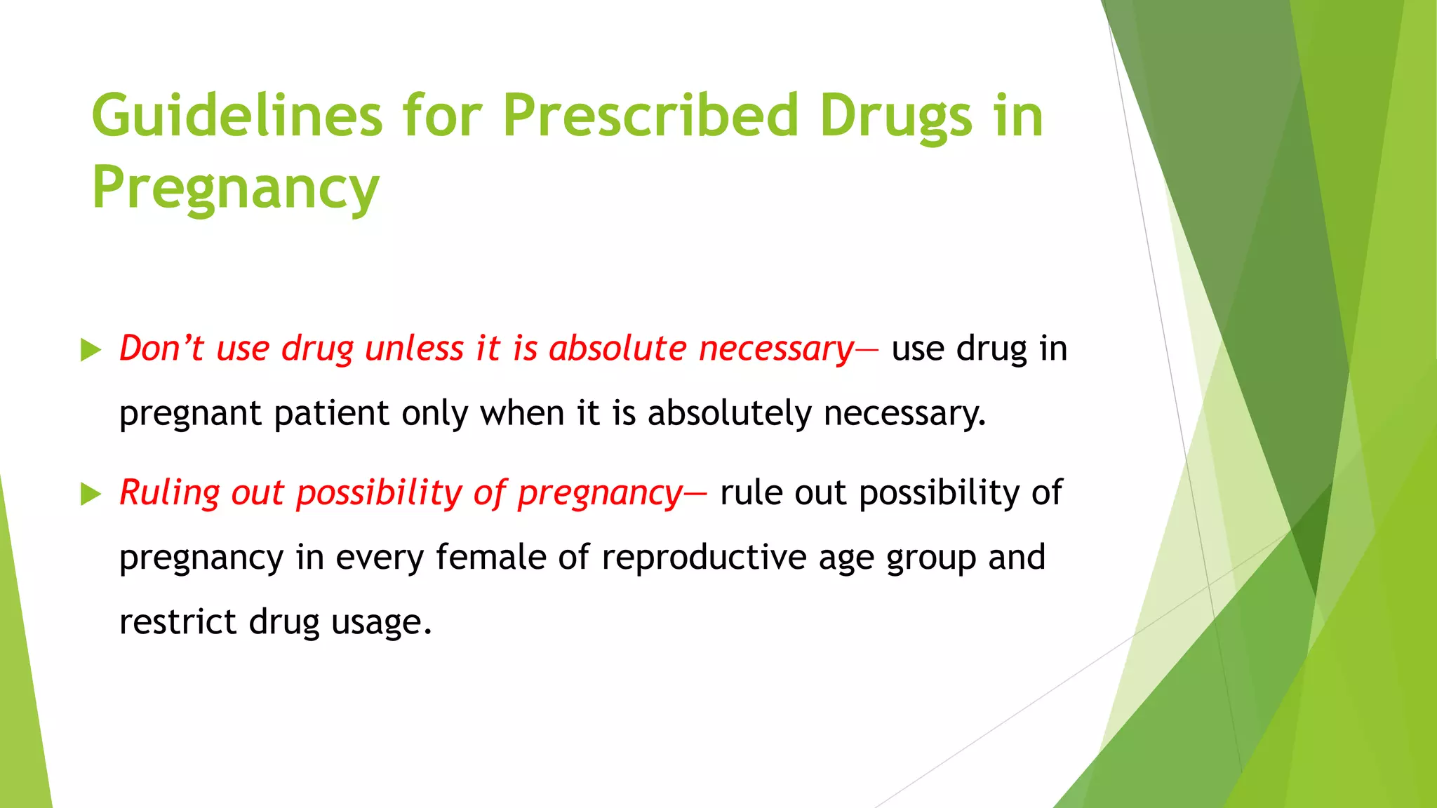 Drugs used in pregnancy | PPTX