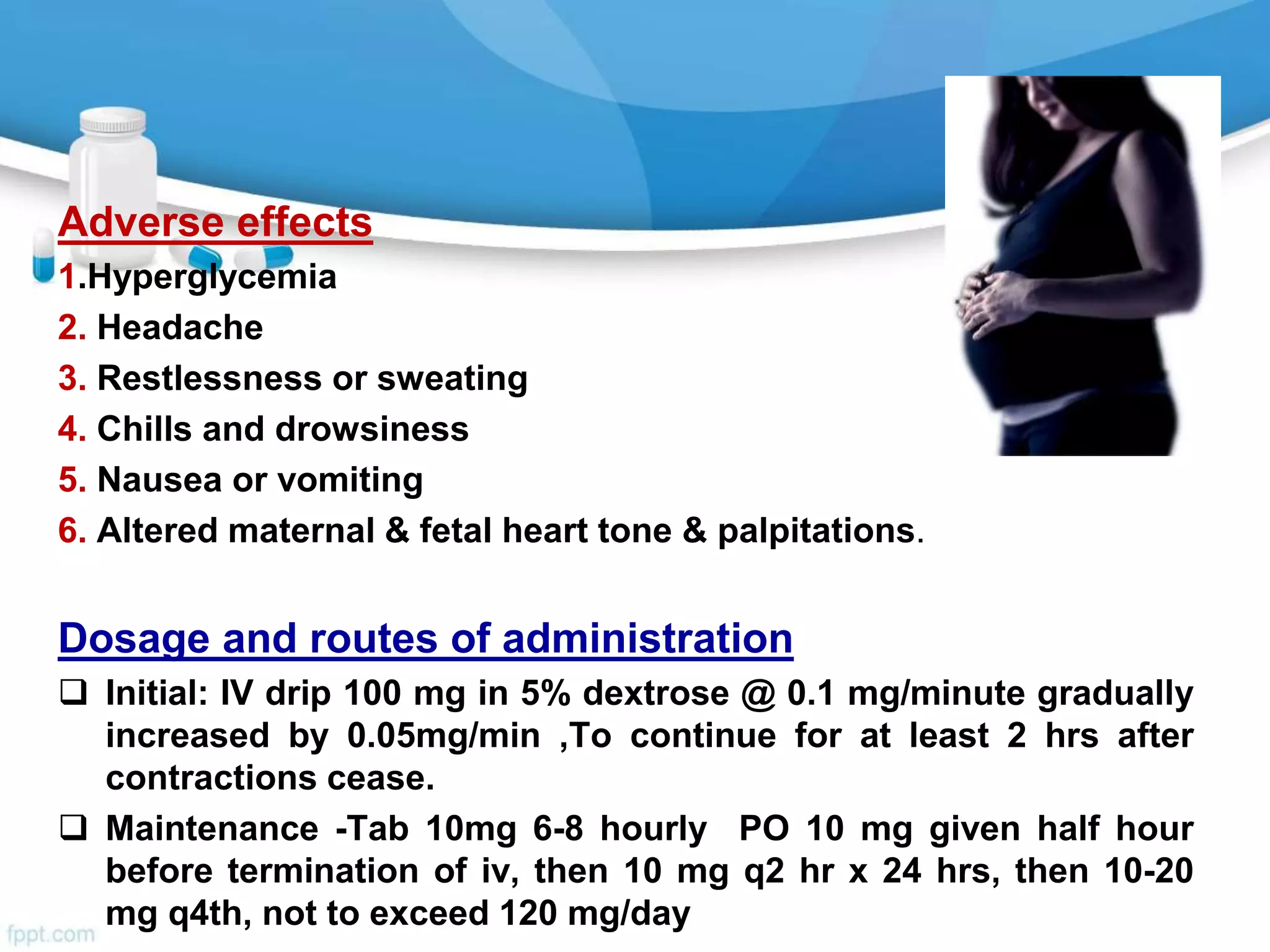 Drugs used in pregnancy, labour and puerperium | PPT
