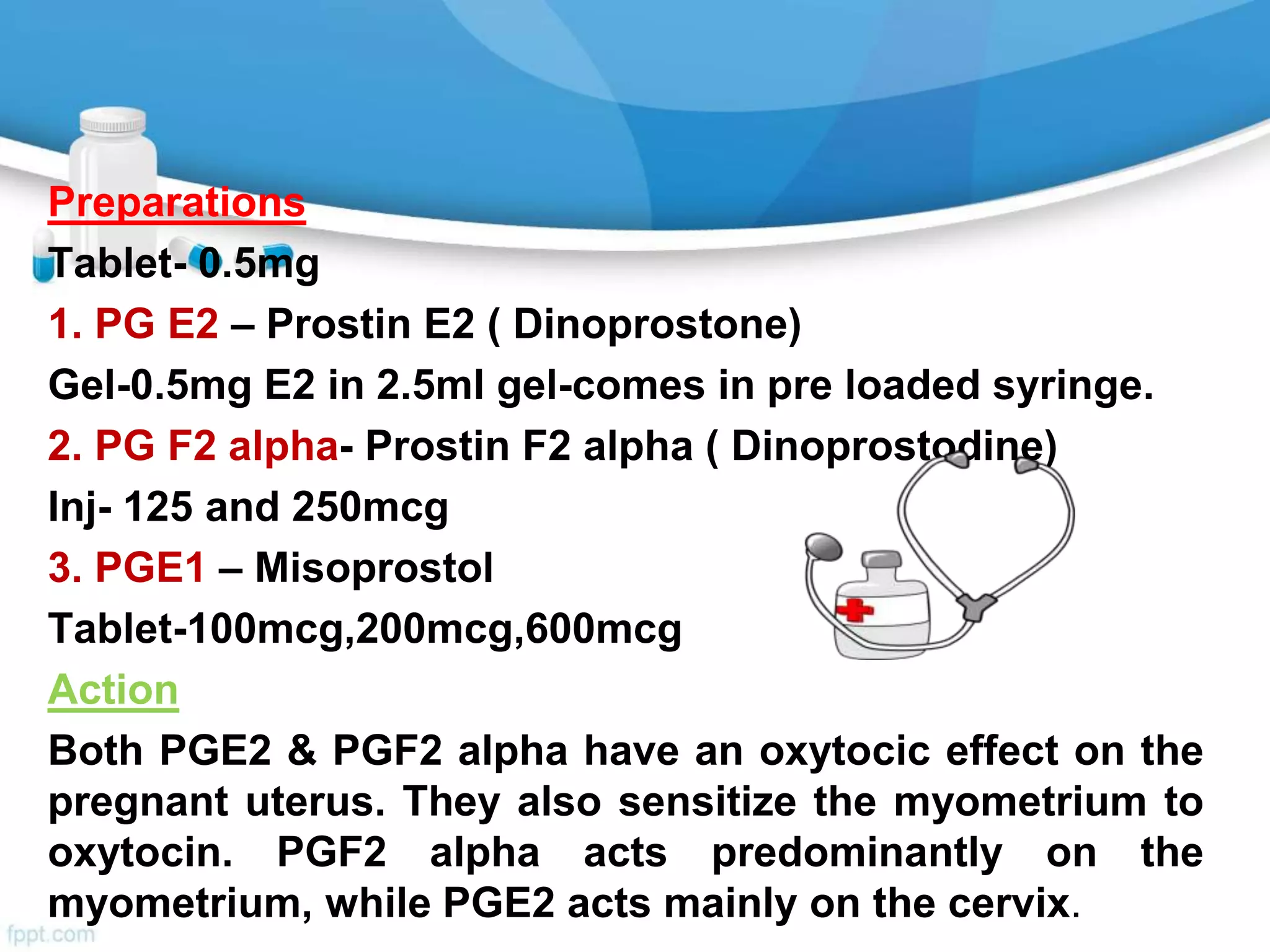 Drugs used in pregnancy, labour and puerperium | PPT