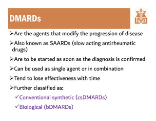Drugs used in treatment of rheumatoid arthiritis | PDF