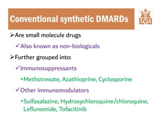 Drugs used in treatment of rheumatoid arthiritis | PDF