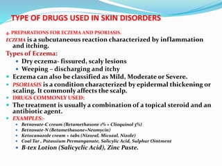 Drugs used in skin disorders- Mr. Panneh | PPTX