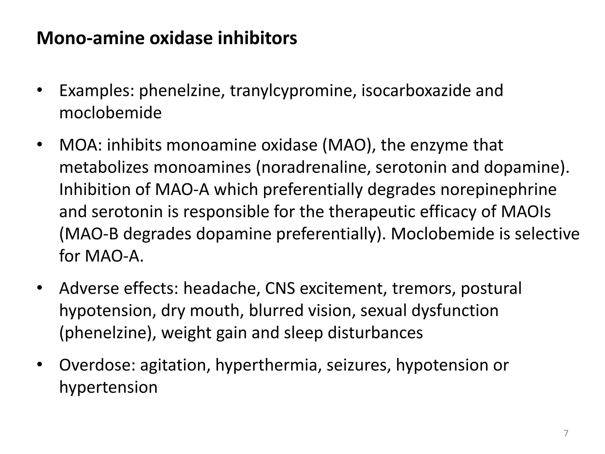 DRUGS USED IN THE MANAGEMENT OF AFFECTIVE DISORDERS.pptx | Brain and ...