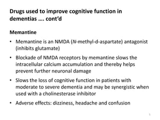 DRUGS USED IN THE MANAGEMENT OF DEMENTIAS.pptx