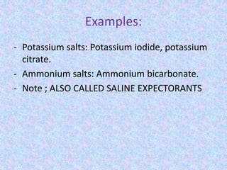 DRUGS USED IN THE RESPIRATORY SYSTEM - Copy - Copy - Copy.ppt