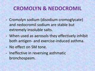 DRUGS USED IN THE RESPIRATORY SYSTEM - Copy - Copy - Copy.ppt