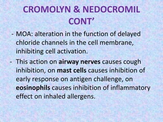 DRUGS USED IN THE RESPIRATORY SYSTEM - Copy - Copy - Copy.ppt