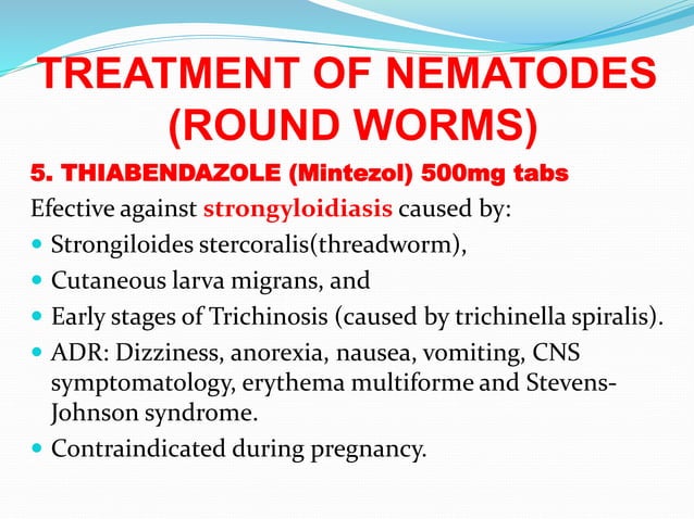 Drugs used in the treatment of worm infestations- mr. panneh | PPT