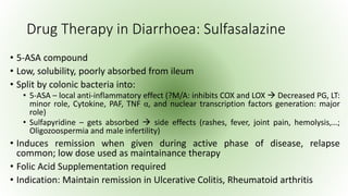 Drugs used in treatment of diarrhoea | PPTX