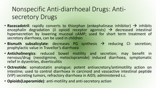 Drugs used in treatment of diarrhoea | PPTX