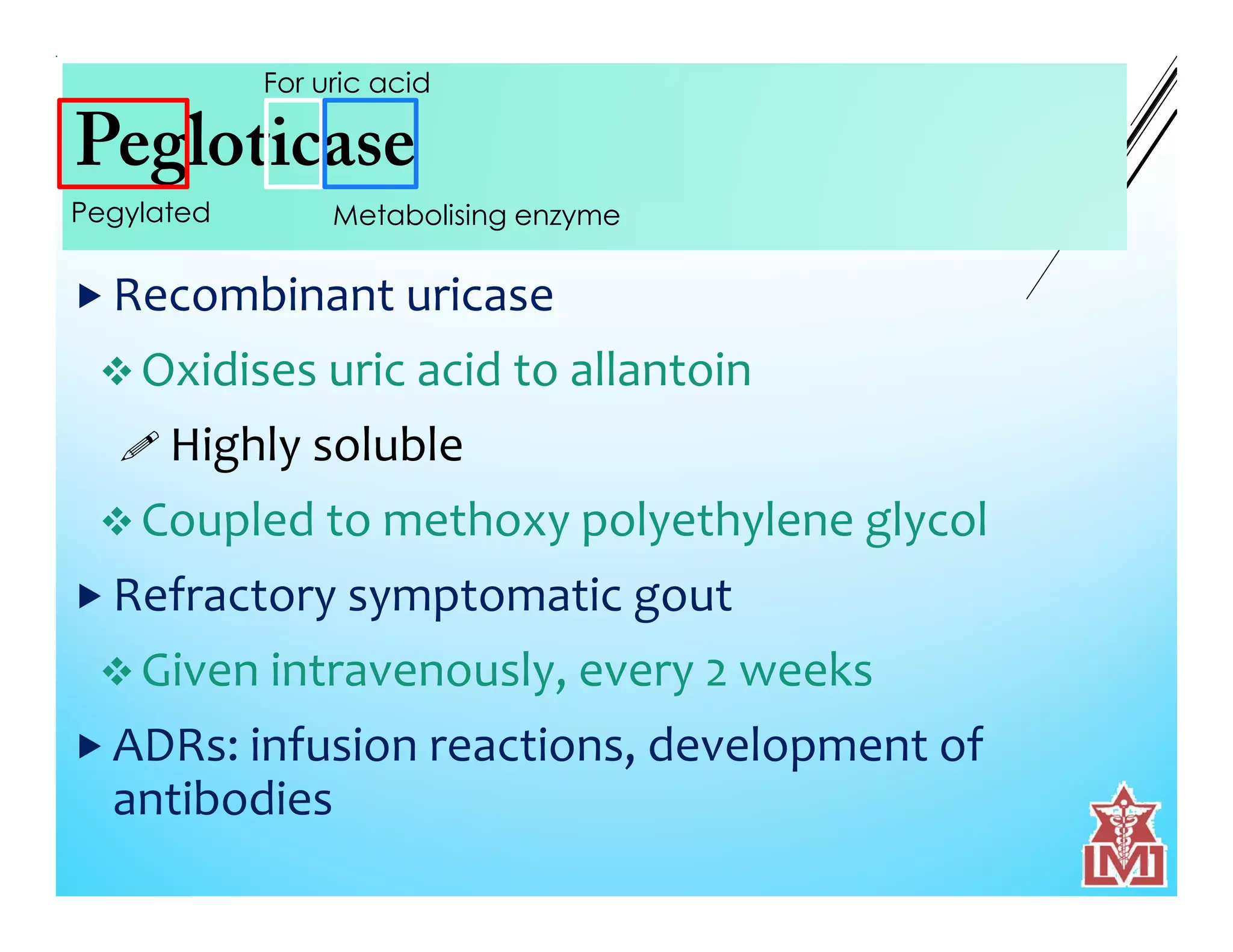 Drugs used in treatment of gout | PDF