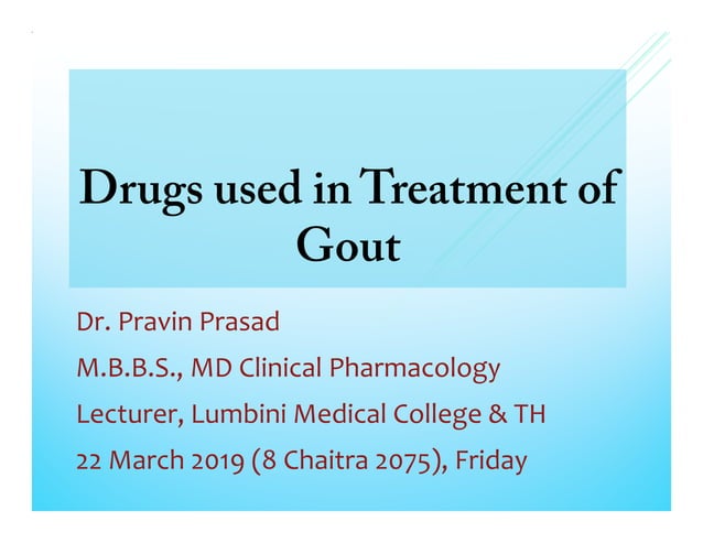 Drugs used in treatment of gout | PDF | Digestive Disorders | Diseases ...