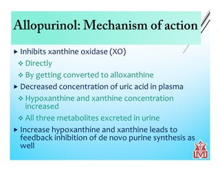 Drugs used in treatment of gout | PDF