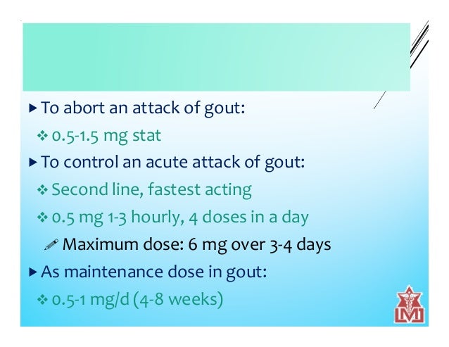 Drugs used in treatment of gout