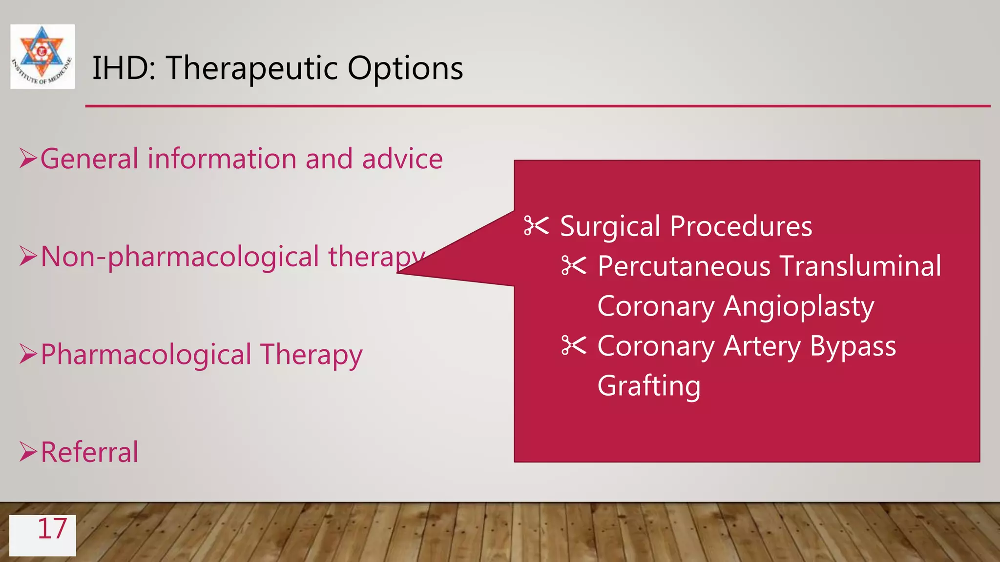 Drugs used in treatment of IHD | PPTX