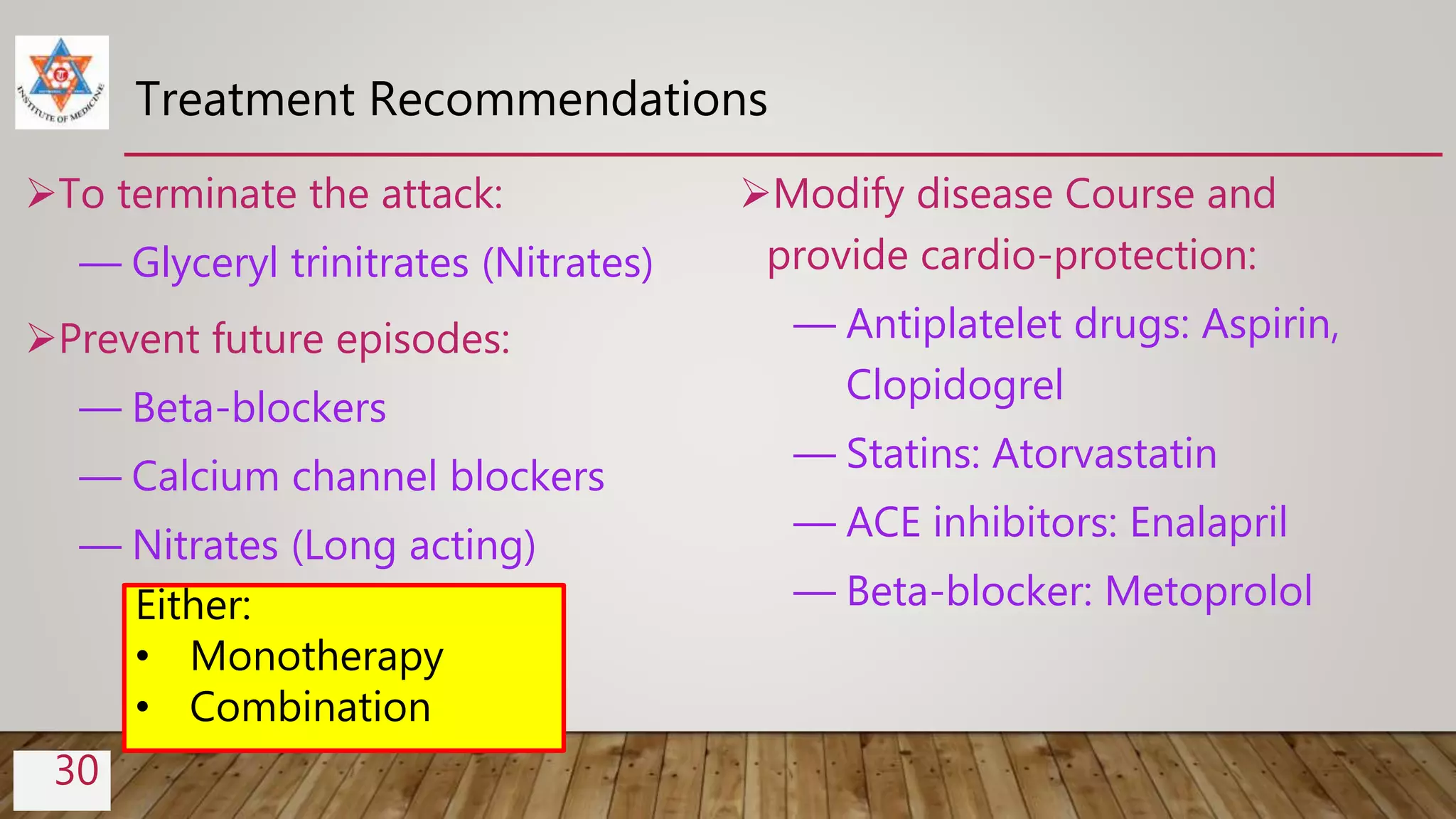 Drugs used in treatment of IHD | PPTX