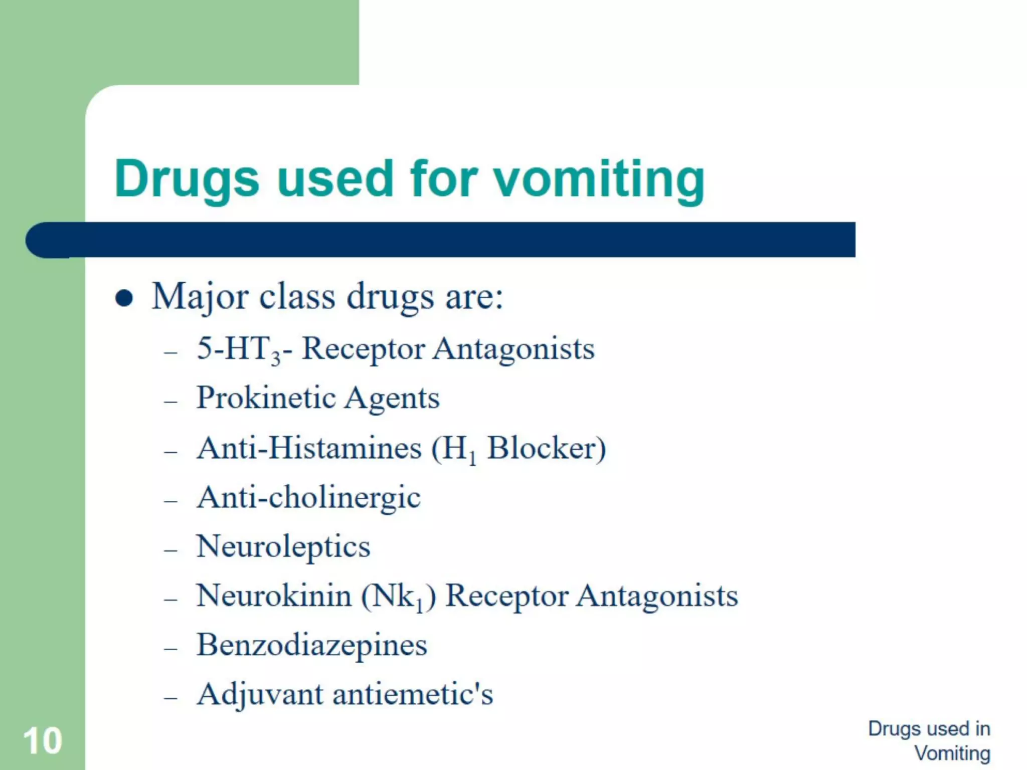 Drugs used in vomiting | PPT