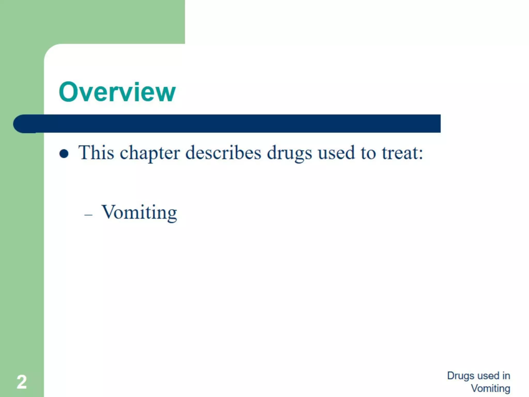 Drugs used in vomiting | PDF