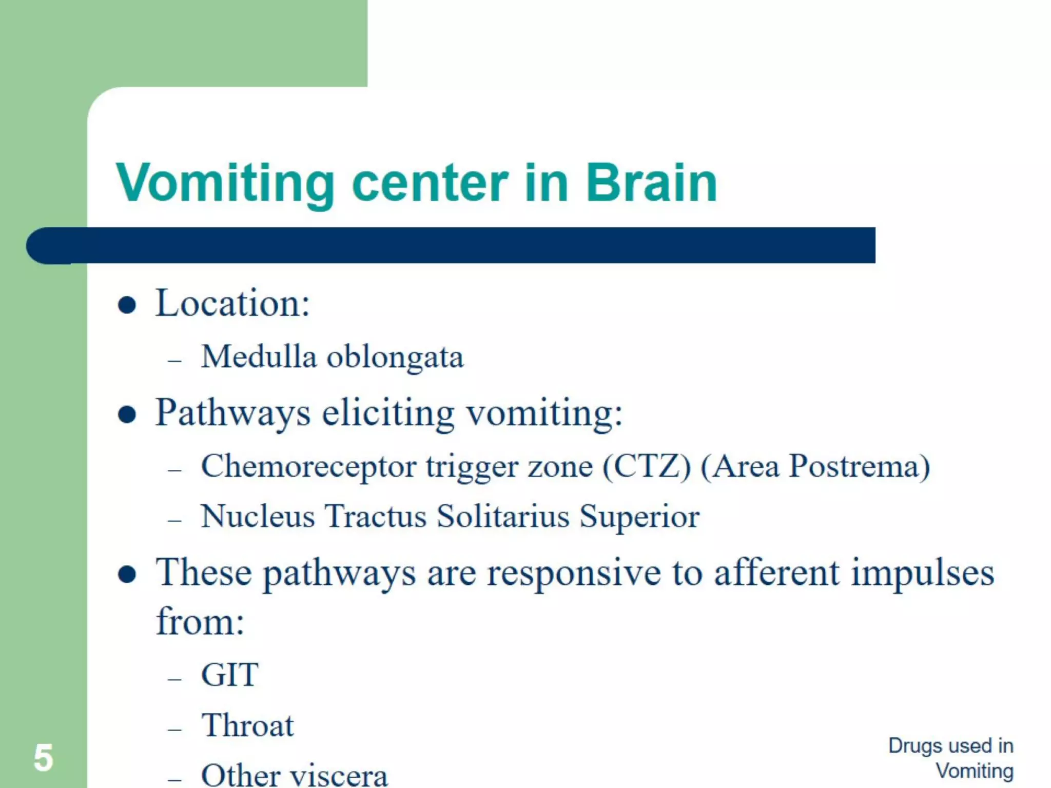 Drugs used in vomiting | PPT