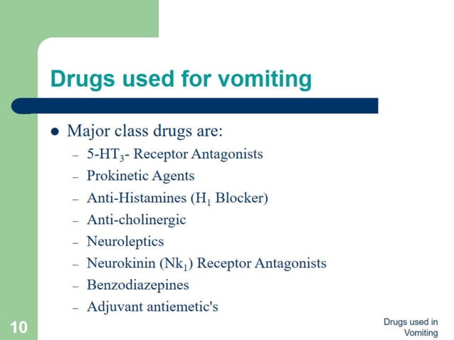 Drugs used in vomiting | PDF