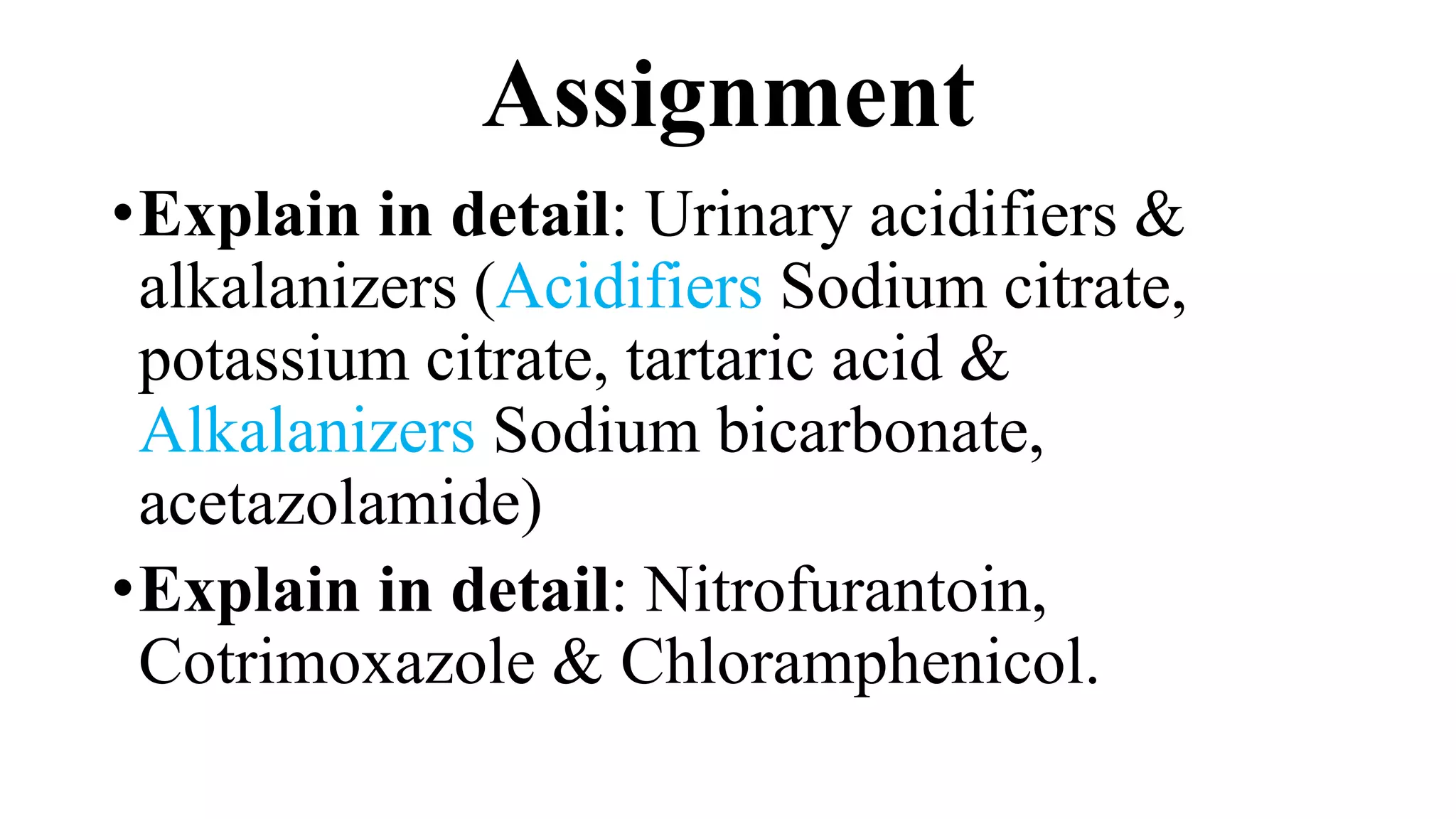 Drugs used on urinary system | PPTX