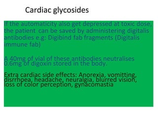 Drugs used to Congestive Heart Failure- Cardiac glycosides | PPTX