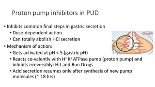 Drugs used to treat peptic ulcer disease | PPT