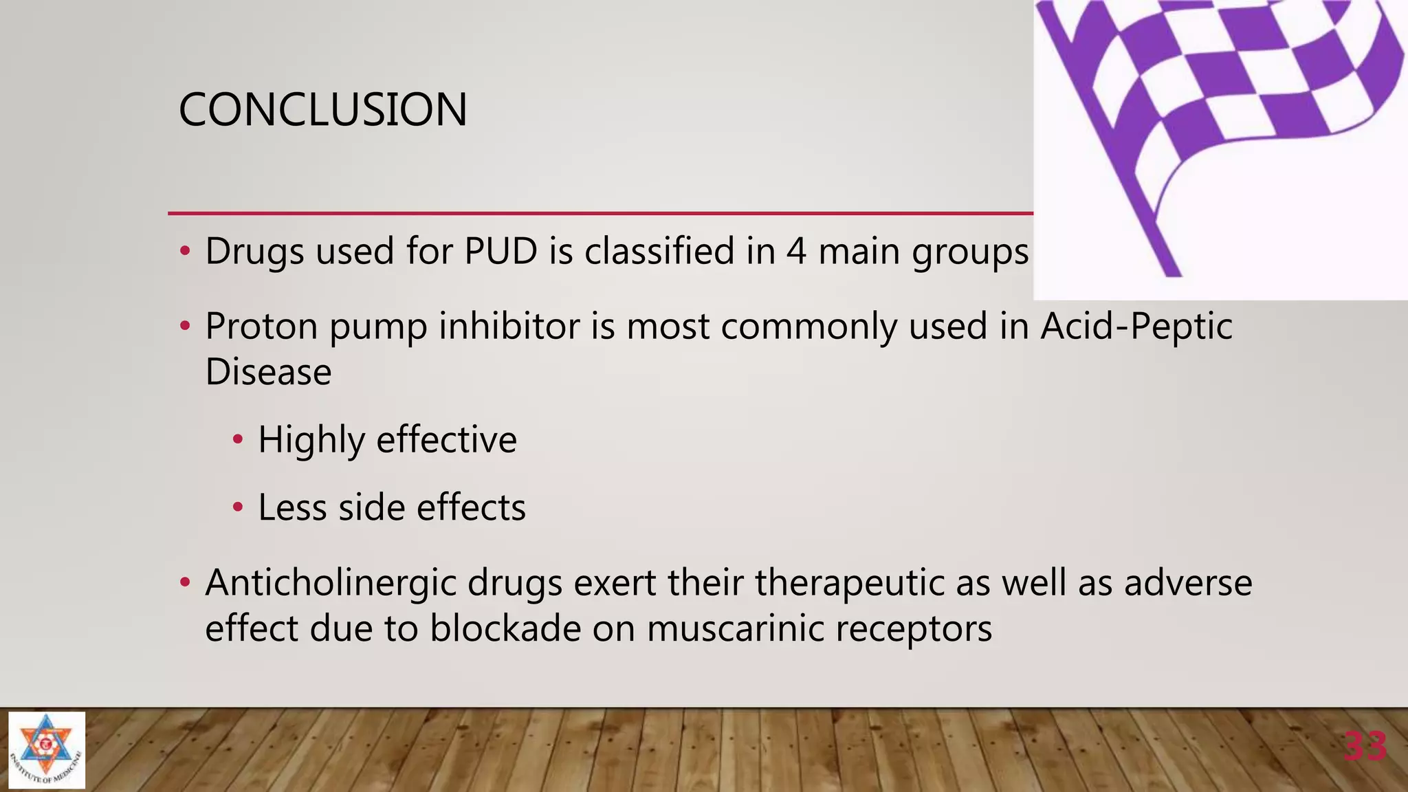 Drugs used to treat peptic ulcer disease | PPTX