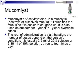 Drugs used to treat respiratory system inflammation and | PPT | Lung ...
