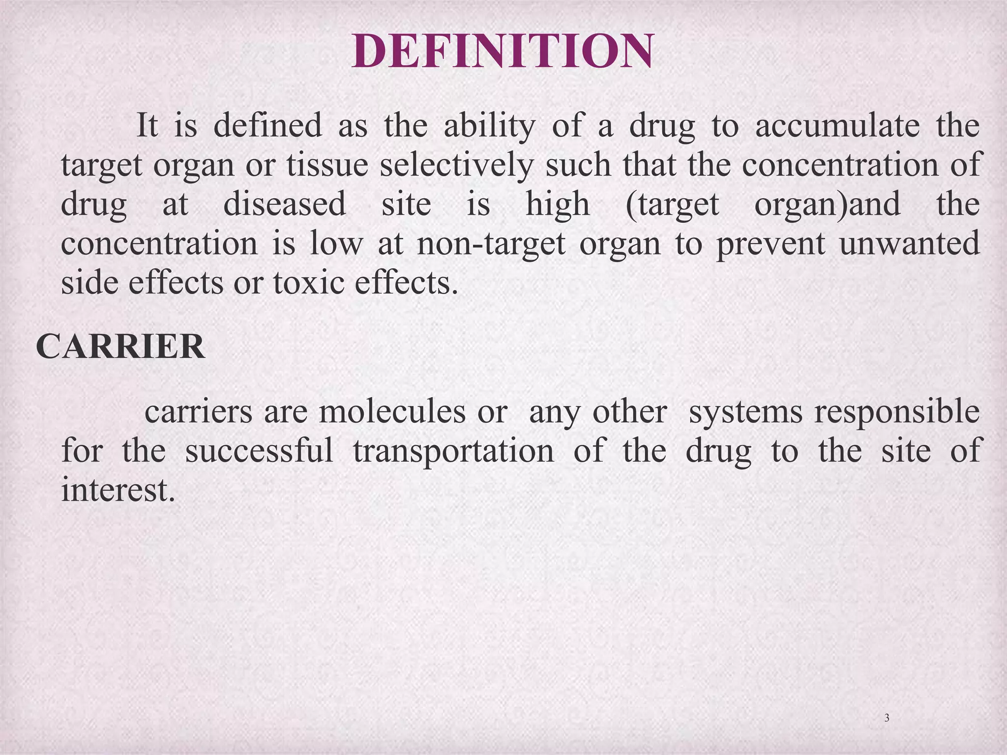 Drug targeting sd | PPTX