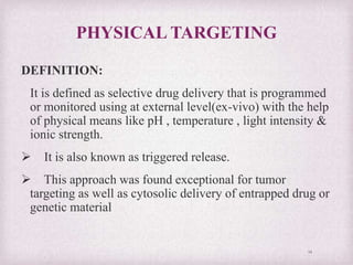 Drug targeting sd | PPTX