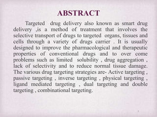 Drug targeting sd | PPTX