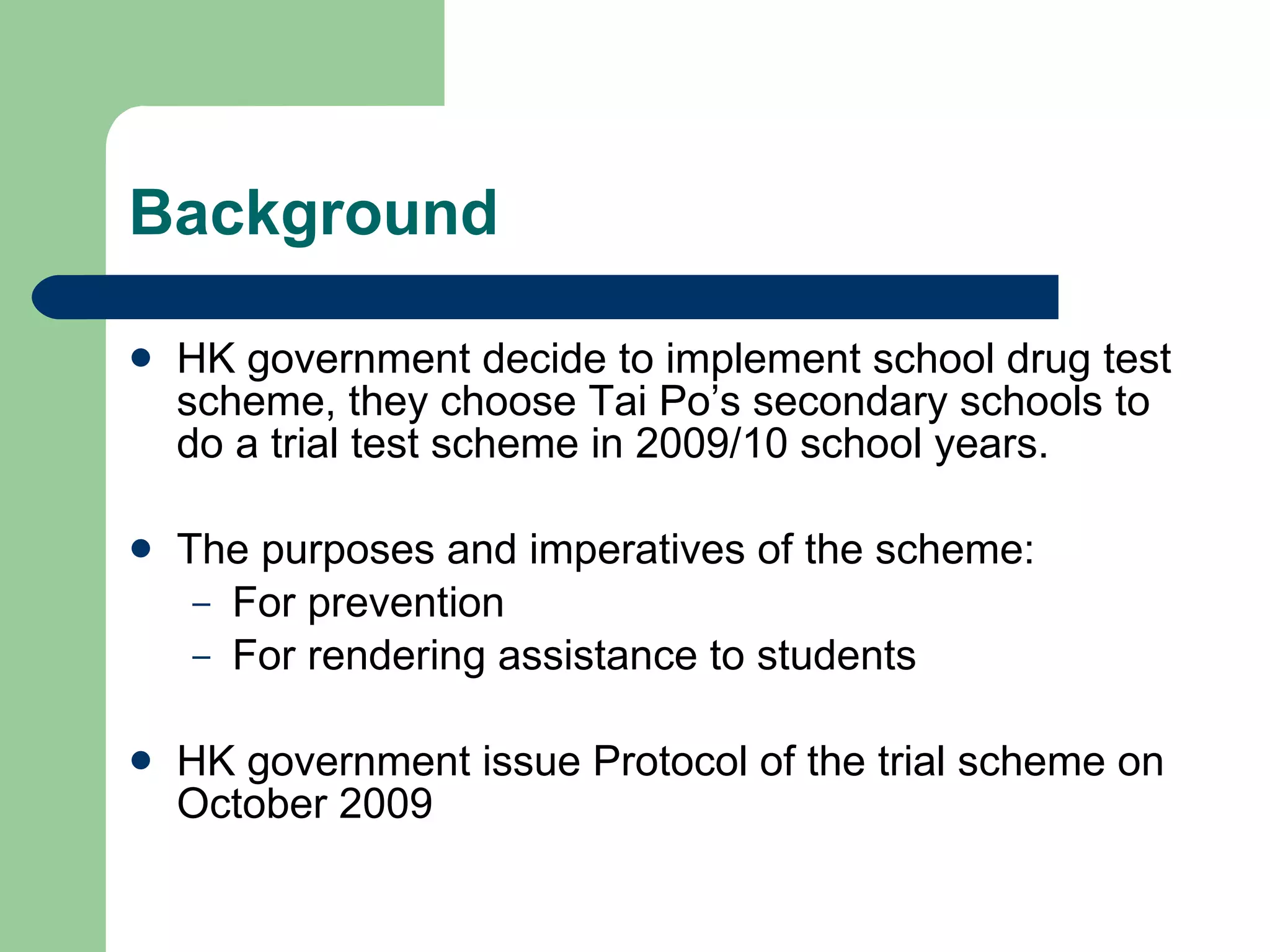 POLS 7050: School Drug Testing Scheme | PPT