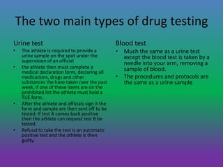 Drug testing in sport | PPTX