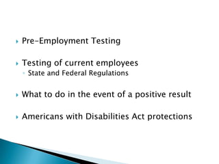 Drug testing presentation slide share | PPSX